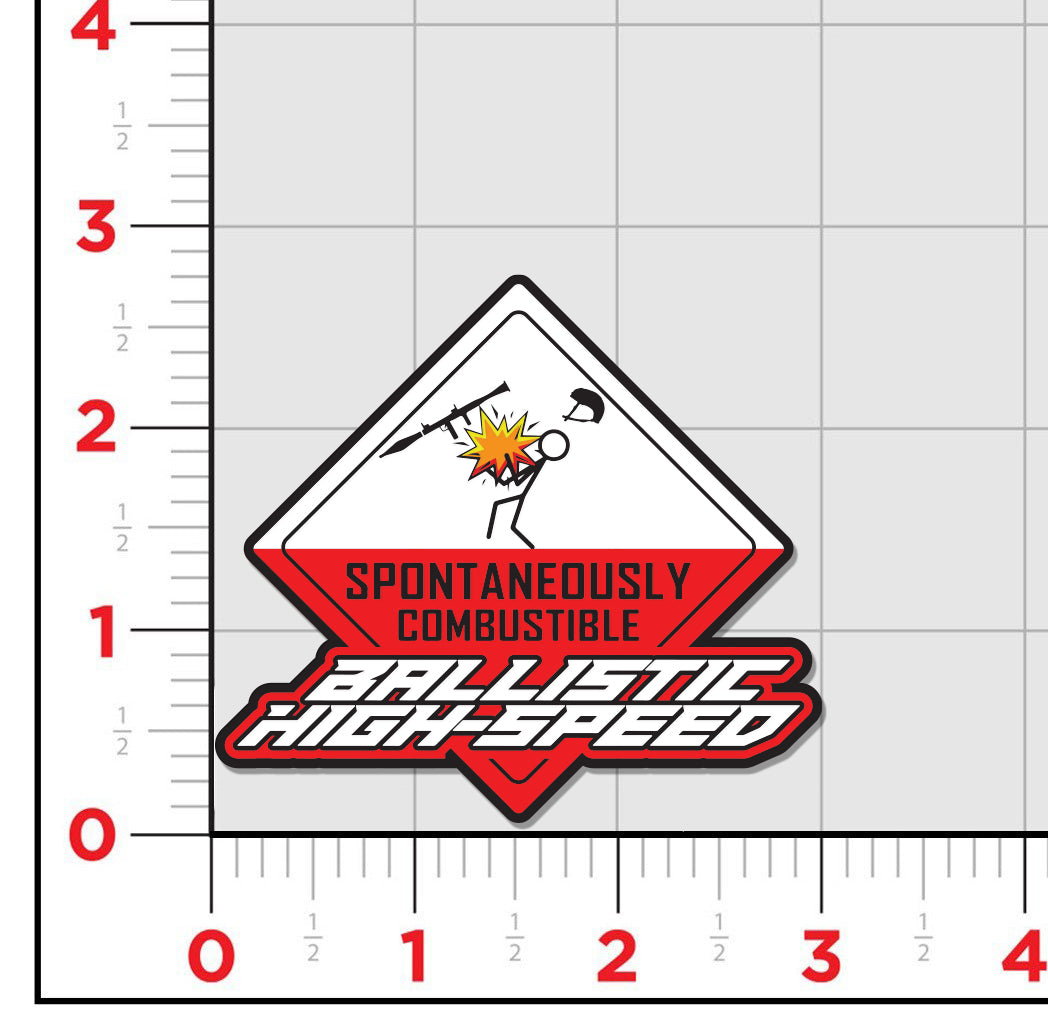 Ballistic High Speed Accident Sticker