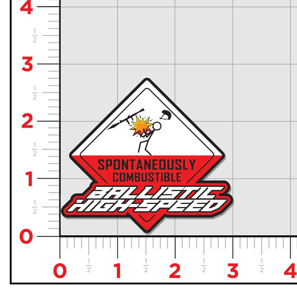 Ballistic High Speed Accident Sticker