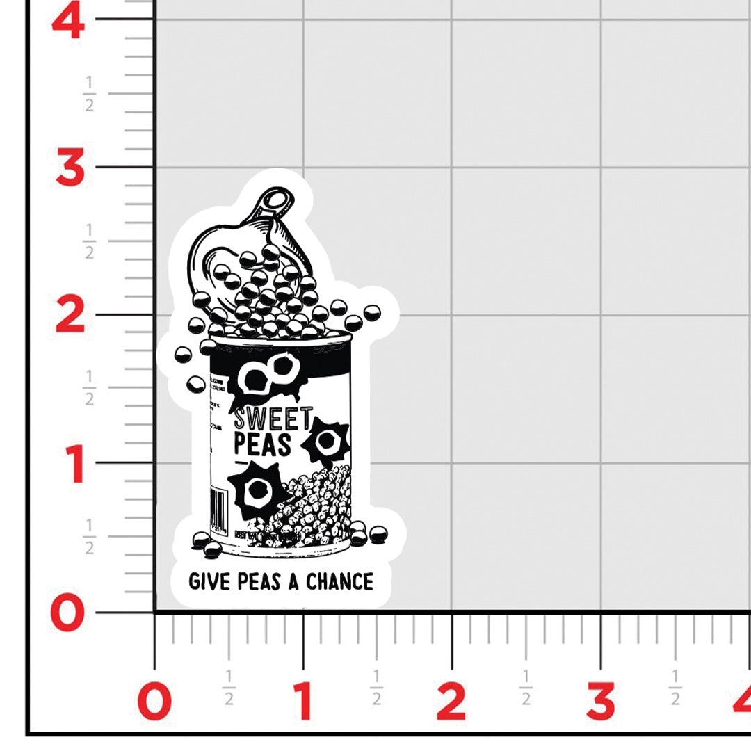 Give Peas a Chance Sticker